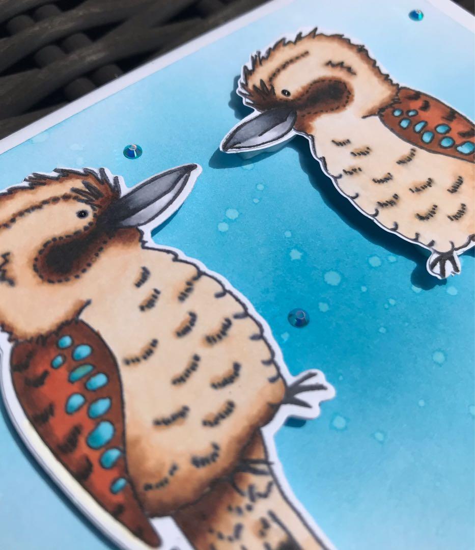 Handmade card «Kookaburras», Hobbies & Toys, Stationery & Craft ...