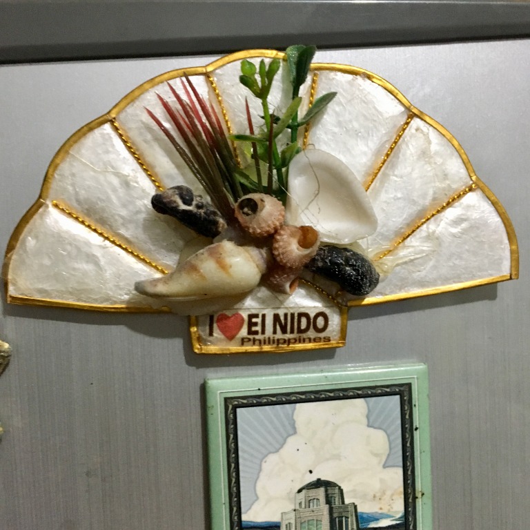 I Heart Love El Nido Palawan Philippines Capiz Shell Fan Ref Magnet ...