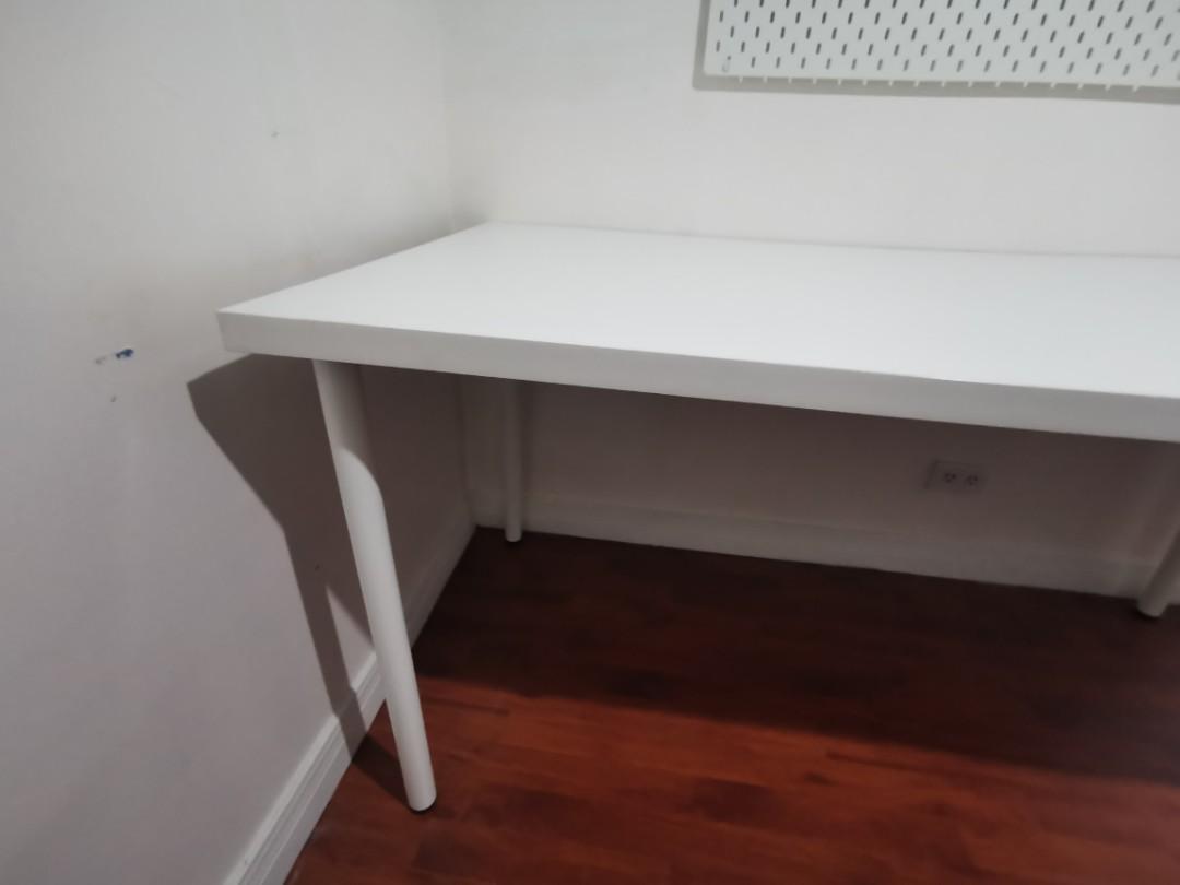 Ikea Linnmon table white, Furniture & Home Living, Furniture, Tables ...