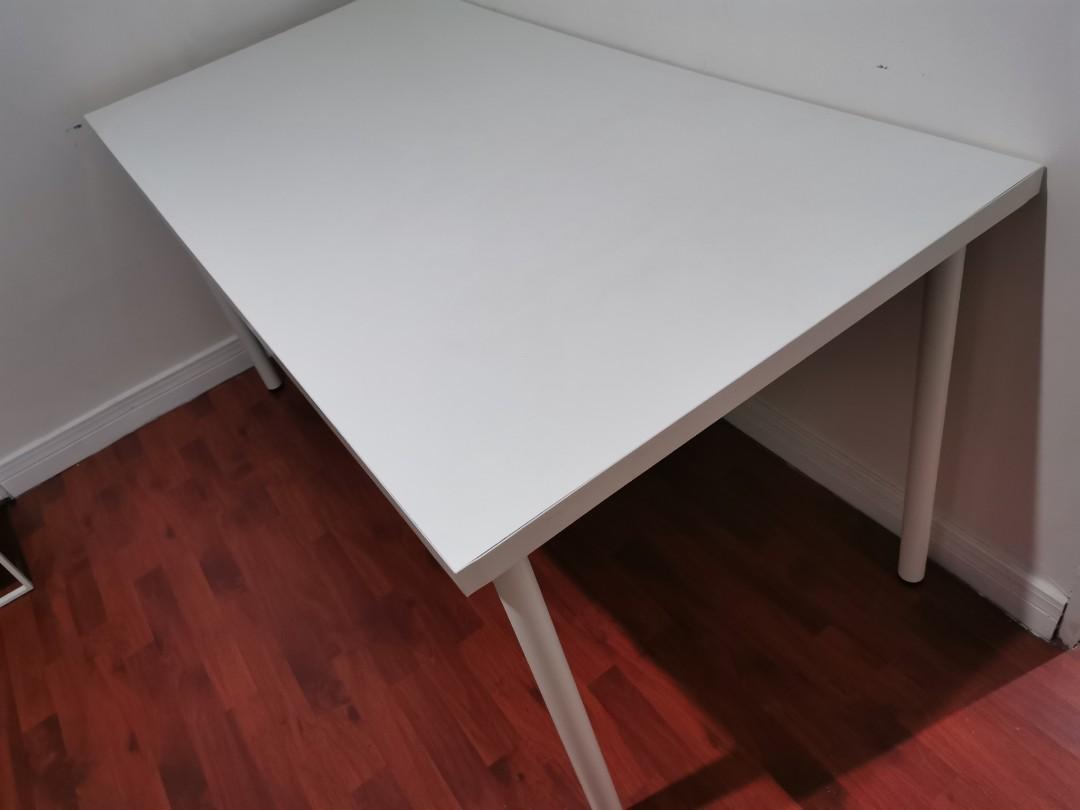 Ikea Linnmon table white, Furniture & Home Living, Furniture, Tables ...