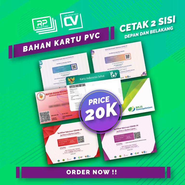 Jasa Cetak Kartu PVC / ID Card, Jasa, Lainnya di Carousell
