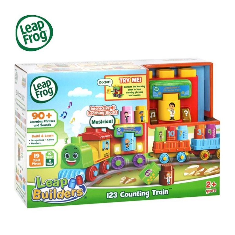 LeapFrog Leapbuilders Block Play - 123 Counting Train | Talking Block ...