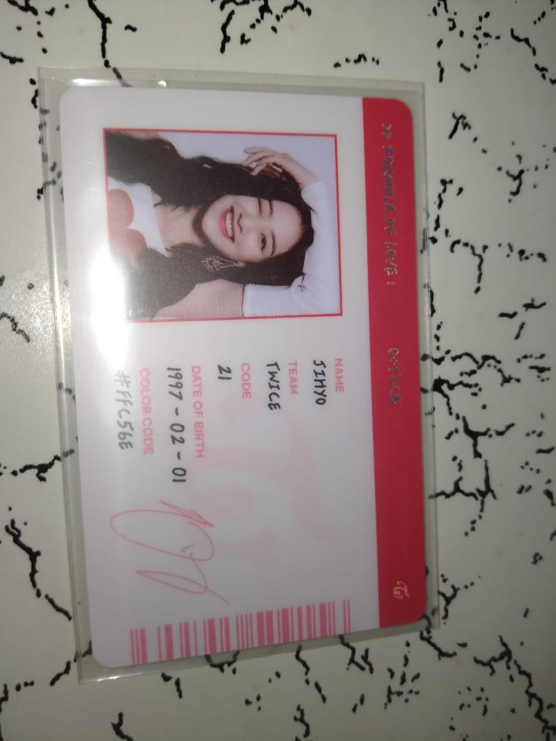 Lenti/ ID Card TWICE, Hobbies & Toys, Memorabilia & Collectibles, K ...