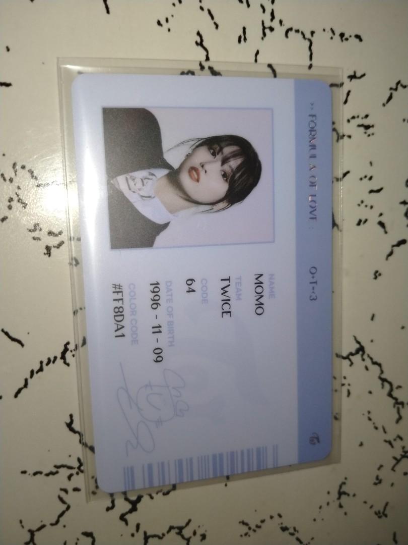 Lenti/ ID Card TWICE, Hobbies & Toys, Memorabilia & Collectibles, K ...
