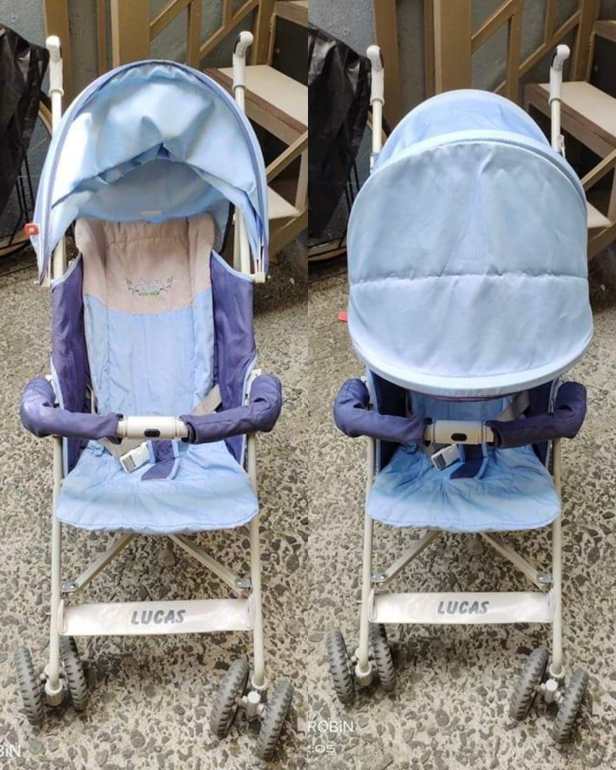 Lucas Blue Purple Stoller, Babies & Kids, Going Out, Strollers on Carousell