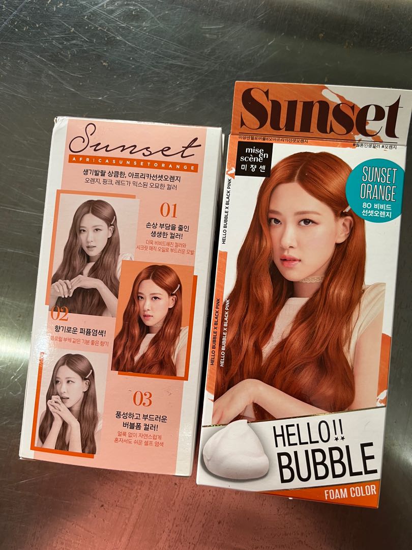 Mise En Scene Hello Bubble Foam Color 80 Sunset Orange, Beauty ...