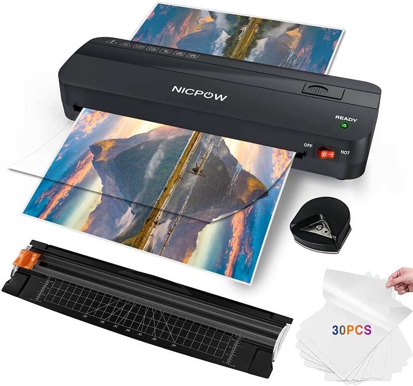 Nic pow A4 Laminator Machine with Laminating Sheets,4 in 1 Thermal ...