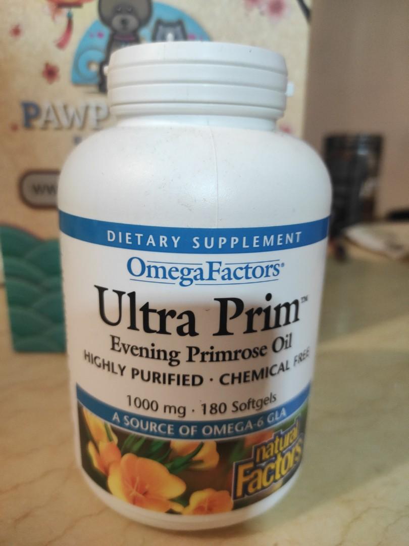 Omega Factors Ultra Prim Evening Primrose Oil, Health & Nutrition ...