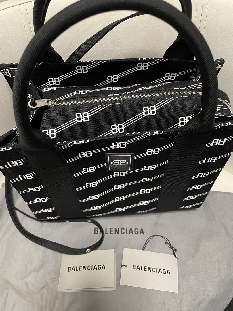 Original Balenciaga Bb Logo Canvas Tote Bag, Women's Fashion, Bags ...