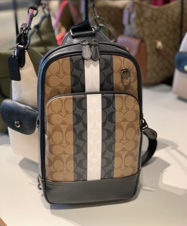 Original Coach Graham Pack In Signature Canves With Varsity Stripe ...