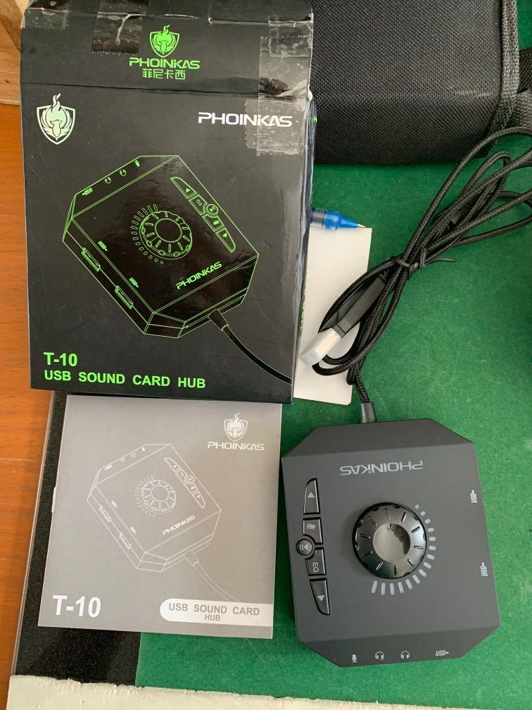 PHOINIKAS T10 Multi Switch USB Sound Card Hub, Audio, Soundbars ...