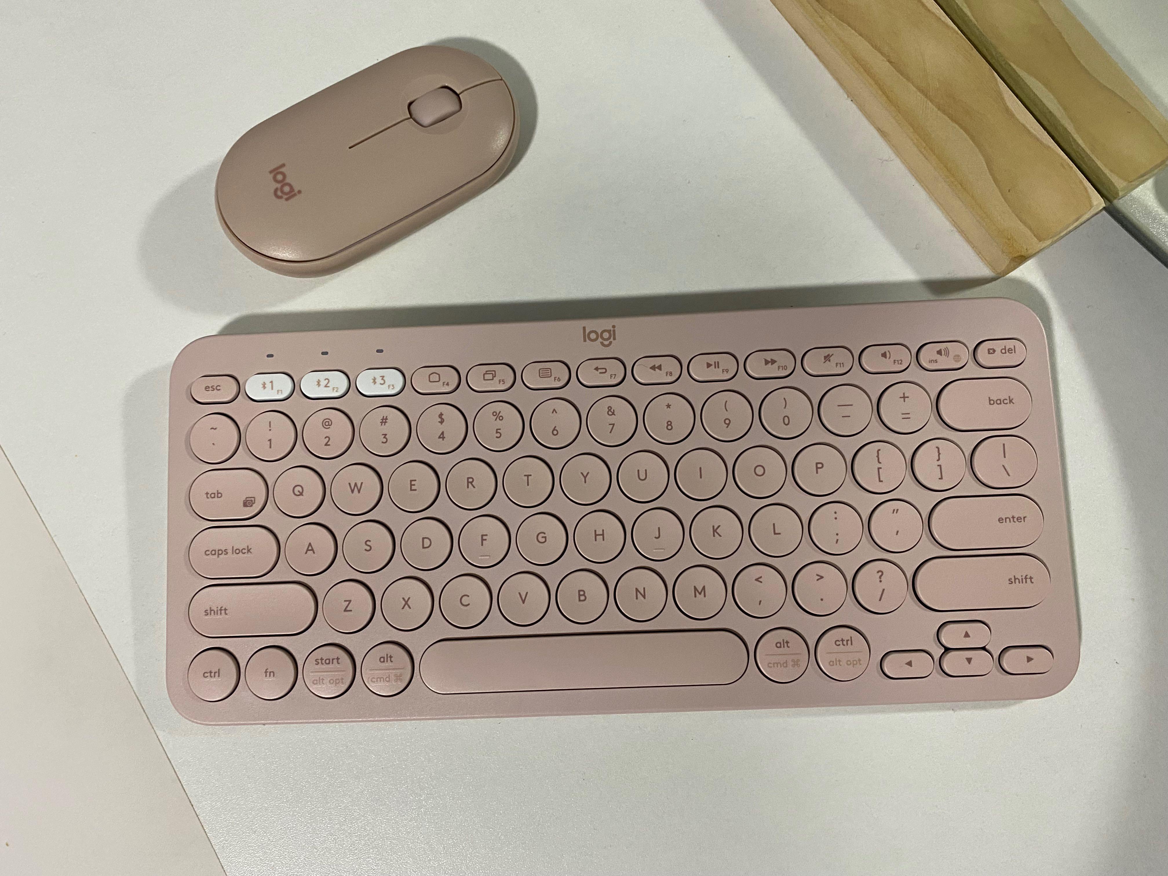 Pink Logitech Mouse and Keyboard, Computers & Tech, Parts & Accessories ...