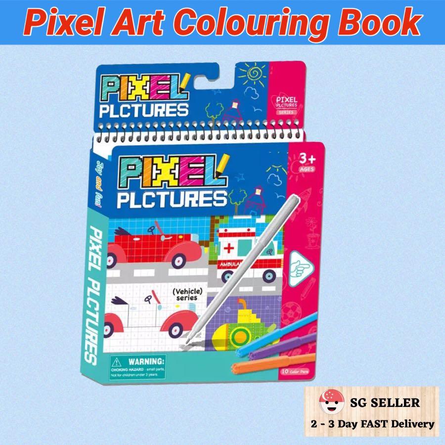 Pixel Art Colouring Book for Kids, Hobbies & Toys, Stationery & Craft ...