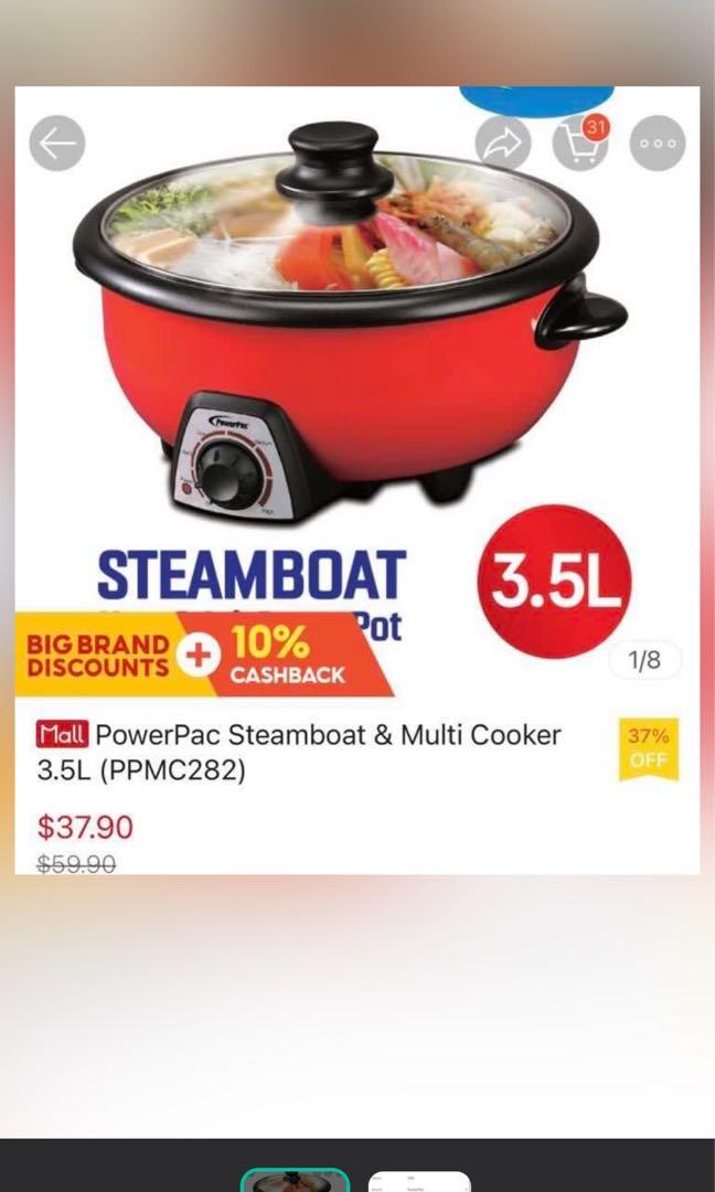PowerPac hot pot/ Steamboat 3.5L, TV & Home Appliances, Kitchen ...