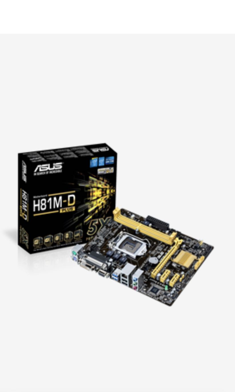 Preowned ASUS H81M-D PLUS motherboard micro ATX LGA1150 Socket ...