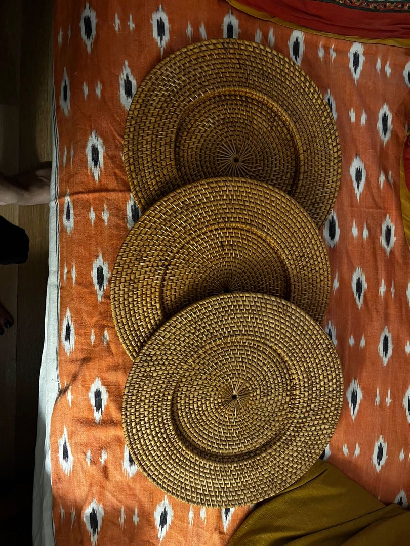 Rattan round mats, Furniture & Home Living, Kitchenware & Tableware ...