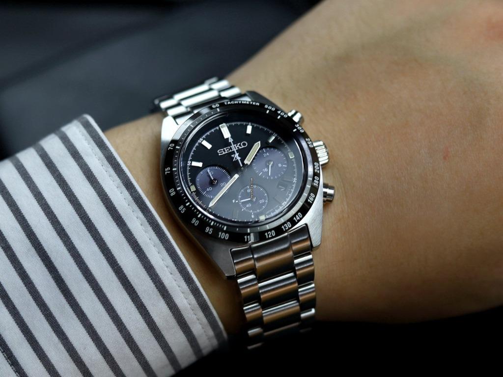 Seiko Prospex SSC819P1 Speedtimer Black Analog Chronograph Solar Power ...