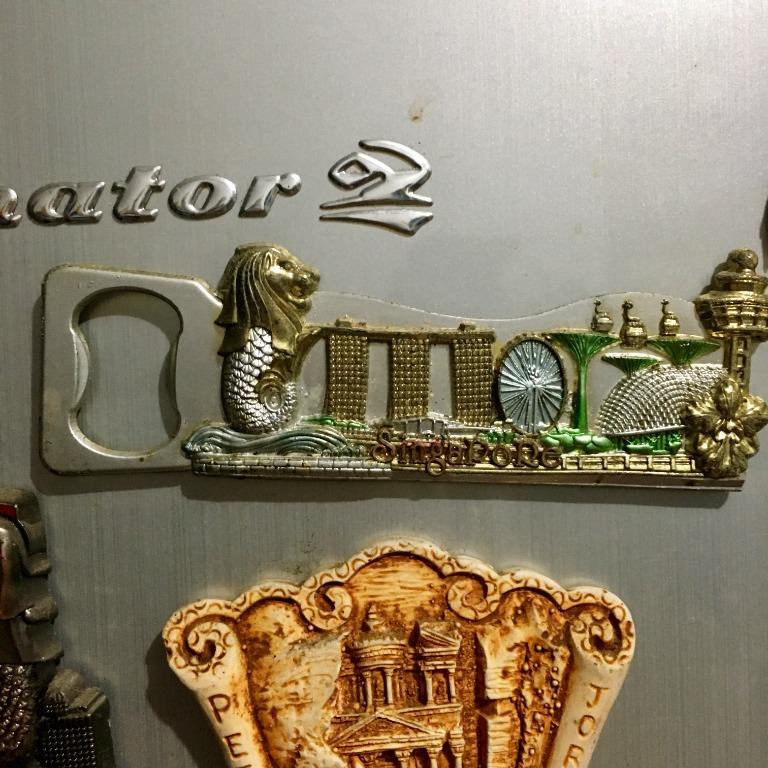 Singapore Merlion Marina Bay Sands Gardens by the Bay Ref Magnet Bottle ...