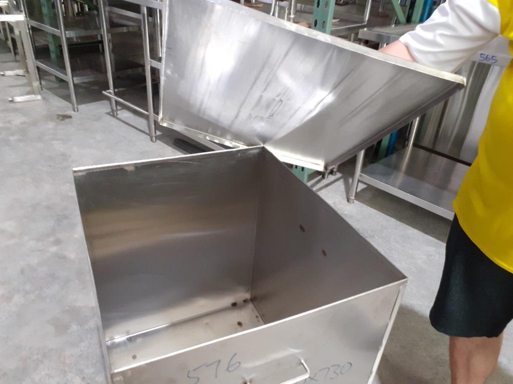 Stainless steel storage bin with wheel, TV & Home Appliances, Kitchen ...