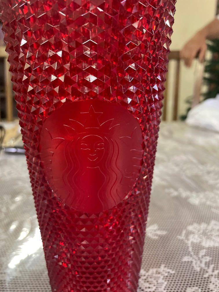 Starbucks Ruby Red Tumbler with straw (24Oz), Food & Drinks, Beverages ...