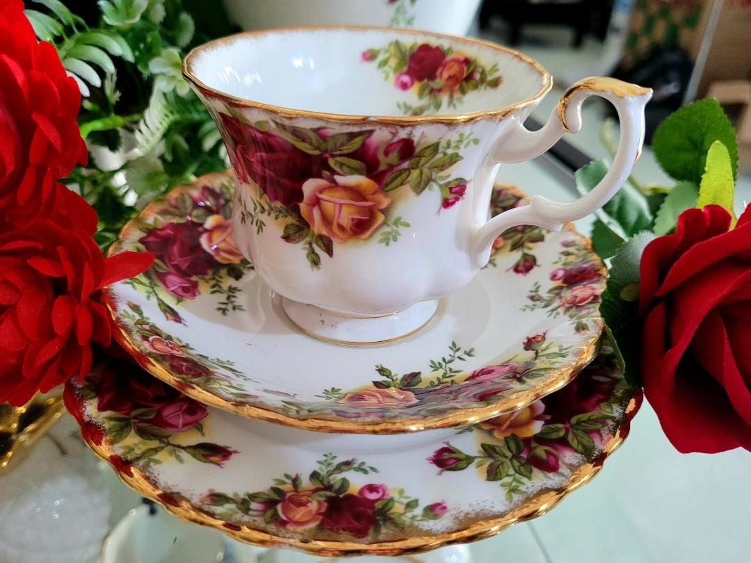 Vintage Royal Albert OCR Teacup Trios, Furniture & Home Living ...