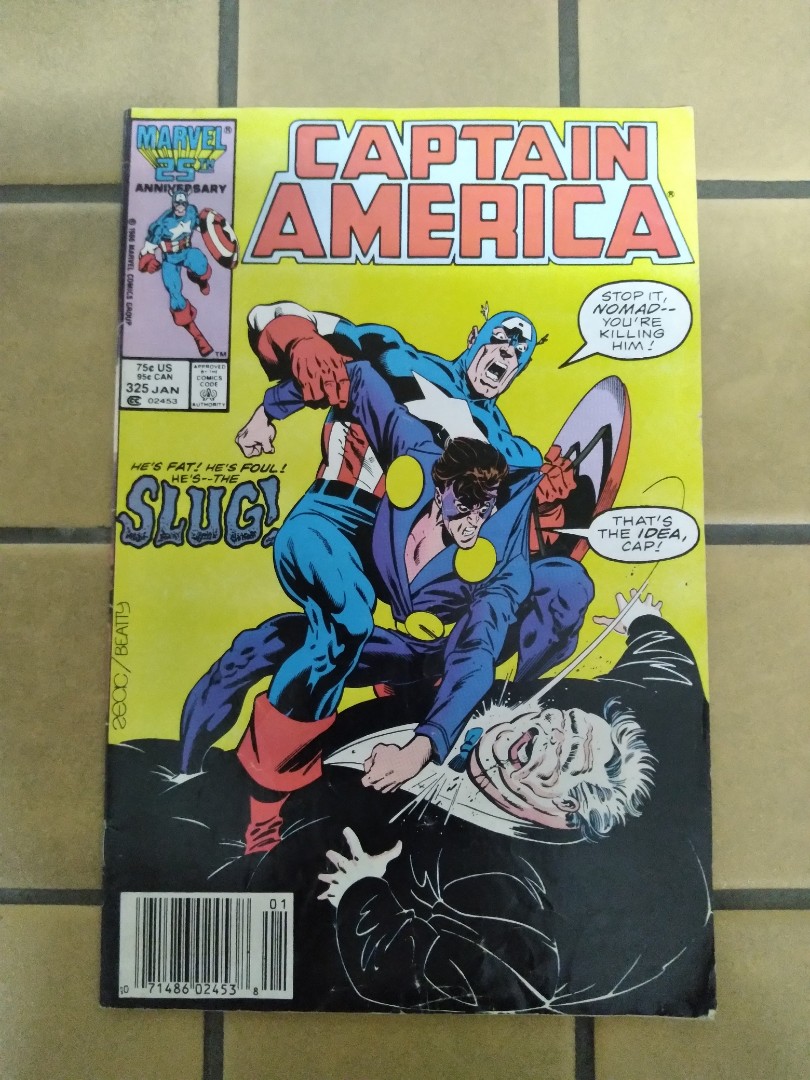 1st app Slug ( Villain ) Captain America #325 ( Mike Zeck - Cover Art ...
