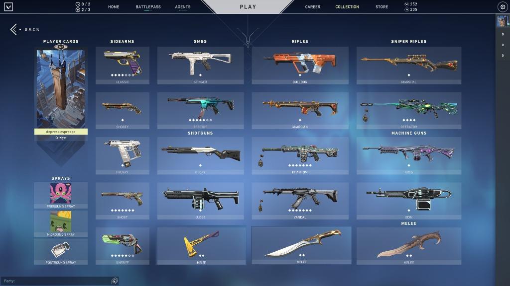 3 Episodes Radiant Buddy Valorant Account 16 VP Skins Plat 1, Video ...