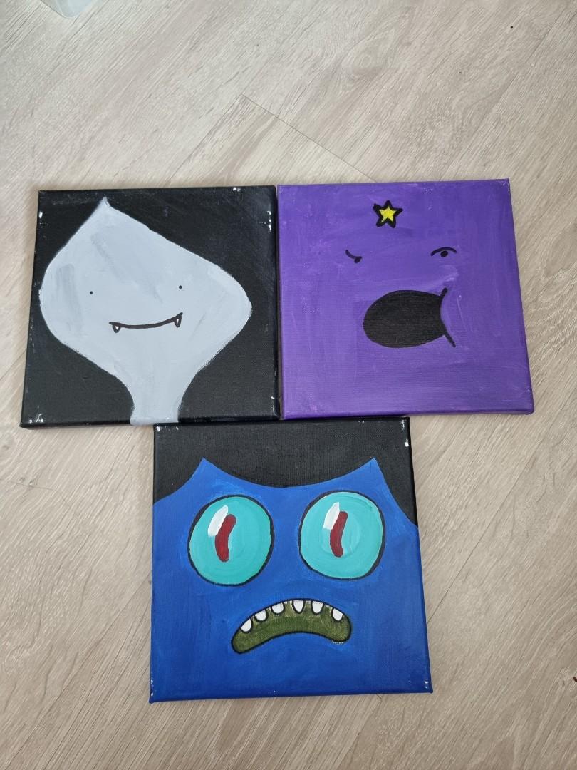 Acrylic cartoon painting, Hobbies & Toys, Stationery & Craft, Art ...