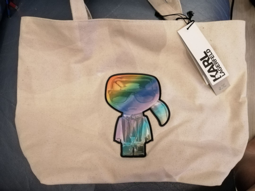 Authentic Karl Lagerfeld Rainbow Totebag, Women's Fashion, Bags ...