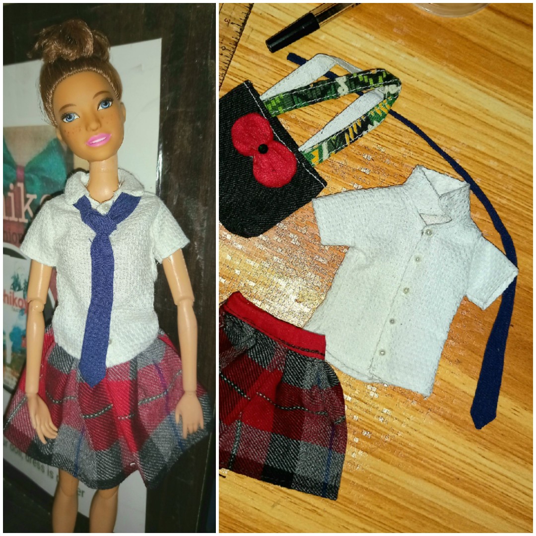 Barbie doll play school uniform only, Babies & Kids, Babies & Kids ...