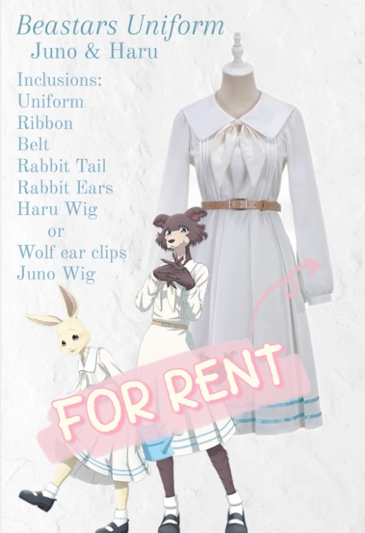 Beastars Juno Haru Uniform Cosplay Costume Full Set, Hobbies & Toys ...