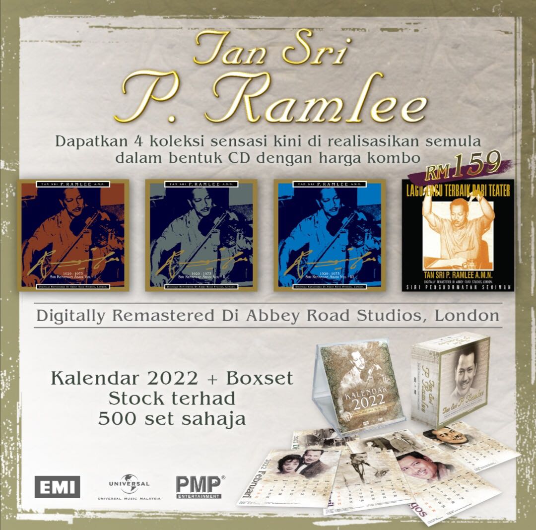 CD Tan Sri P. Ramlee : Kenangan Abadi Vol.I,II,III & Lagu Lagu Terbaik Dari Teater 4CD+Calendar ...