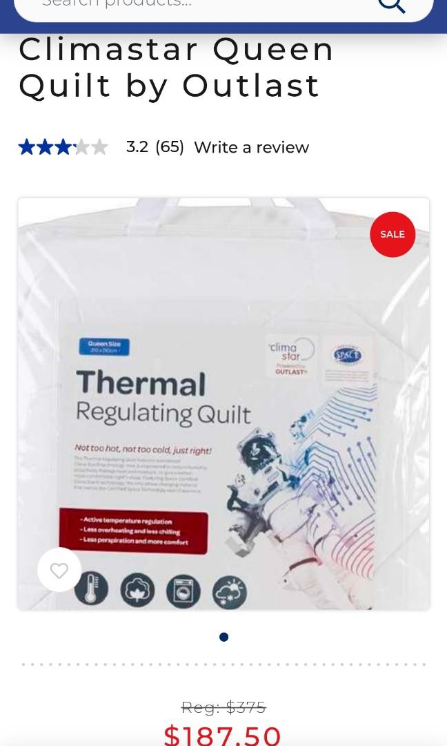 ClimaStar Outlast Queen Quilt, Furniture & Home Living, Furniture, Bed ...