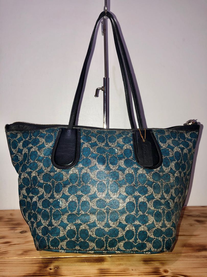 COACH monogram tote bag, Luxury, Bags & Wallets on Carousell