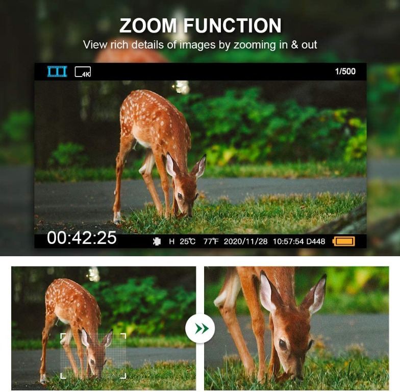 Crenova Trail Camera 4K Wildlife Camera Include 32GB SD Card 47 pcs ...