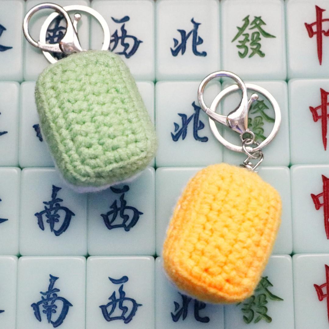 Crochet Mahjong Tile Keychain, Hobbies & Toys, Stationery & Craft ...