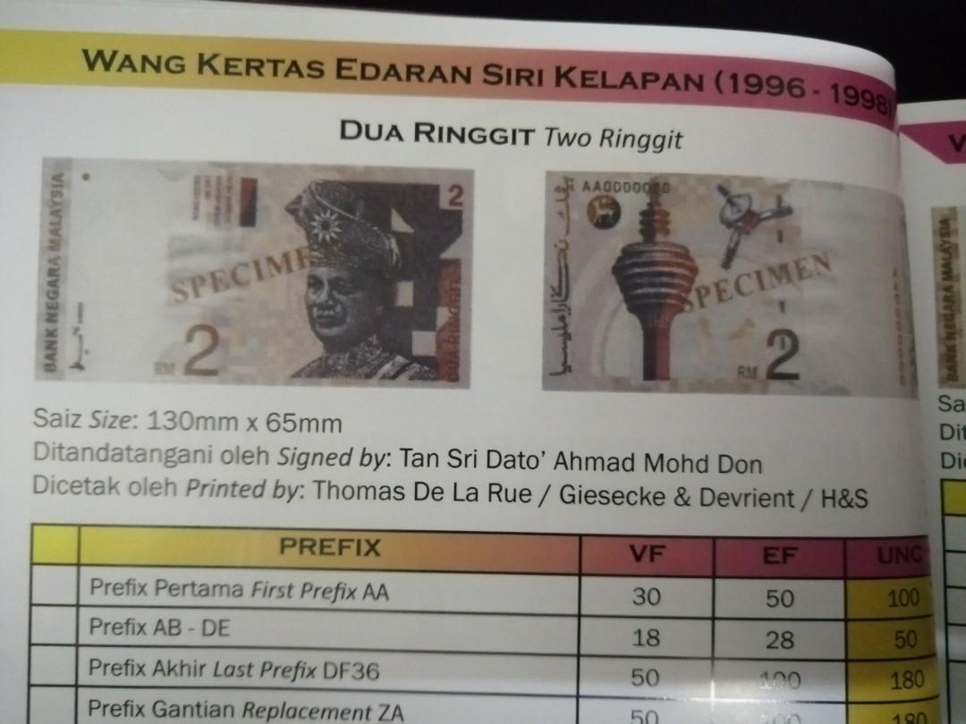 Duit lama RM2 AA first PREFIX(AU), Hobbies & Toys, Collectibles ...