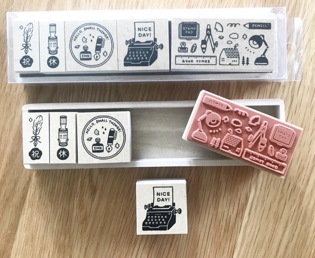 Eric Small Things x Sanby 木印章set 現貨, 興趣及遊戲, 手作＆自家設計, 工藝用品及工具 - Carousell