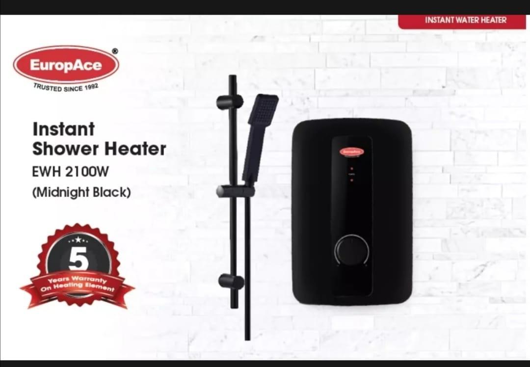 Europace Instant Water Heater (Full Black Colour), TV & Home Appliances ...
