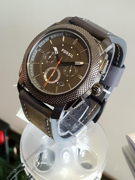 Fossil Machine FS4777 Chronograph Gunmetal-Tone Stainless Steel Men's ...