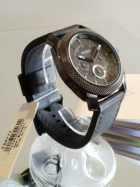 Fossil Machine FS4777 Chronograph Gunmetal-Tone Stainless Steel Men's ...