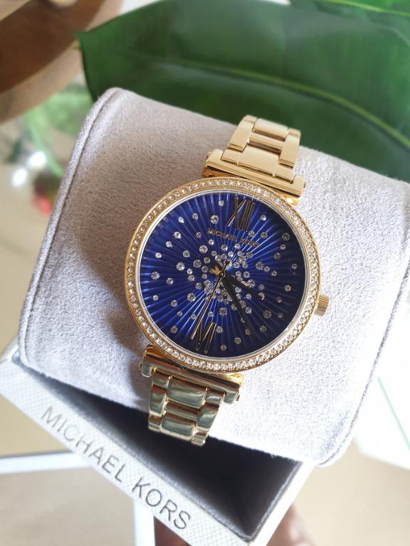 Guaranteed Authentic Michael Kors Womens Sofie Two-Hand Gold-Tone ...