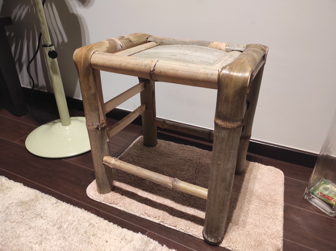Handmade Bamboo foot stool, Furniture & Home Living, Furniture, Chairs ...