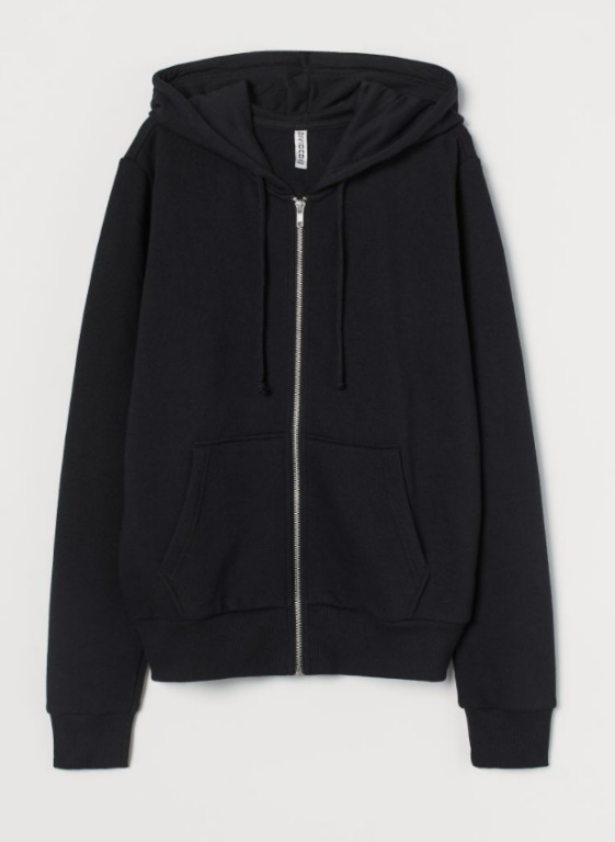 H&M Hooded Jacket Black, Men's Fashion, Coats, Jackets and Outerwear on ...