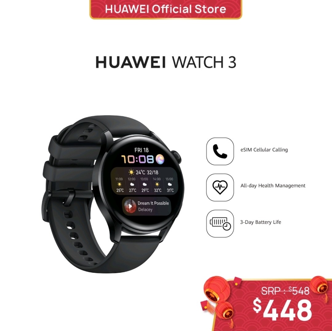 Huawei Watch 3 Active, Mobile Phones & Gadgets, Wearables & Smart ...