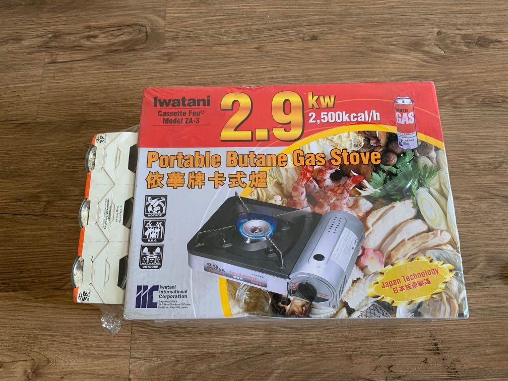 Iwatani Portable Butane Gas Stove with Pot, Furniture & Home Living ...