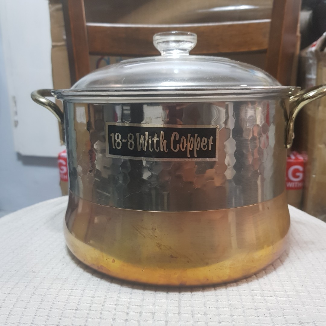 Japan Quality Stainless Steel with Copper Stock Pot, Furniture & Home ...