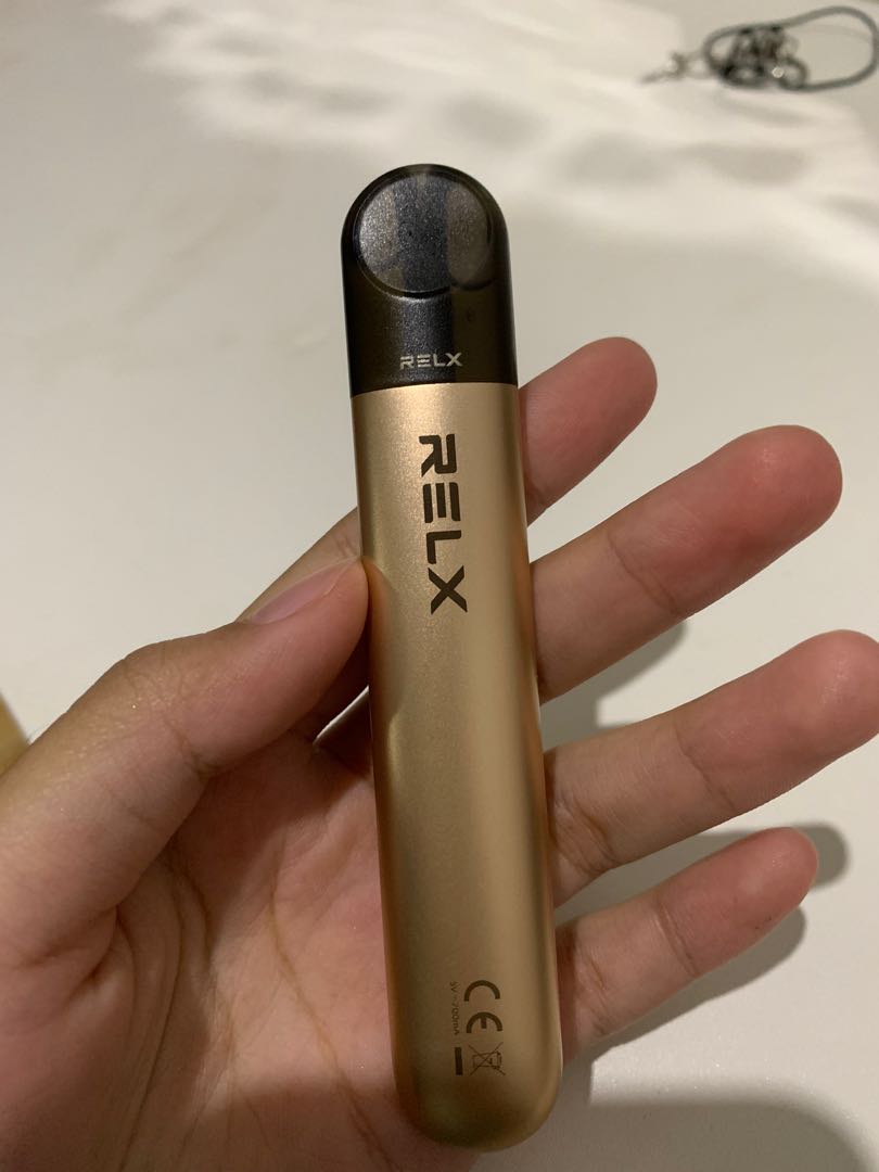 JUAL CEPAT RELX INFINITY GOLD LIKE NEW + CATRIDGE, Elektronik, Lainnya ...