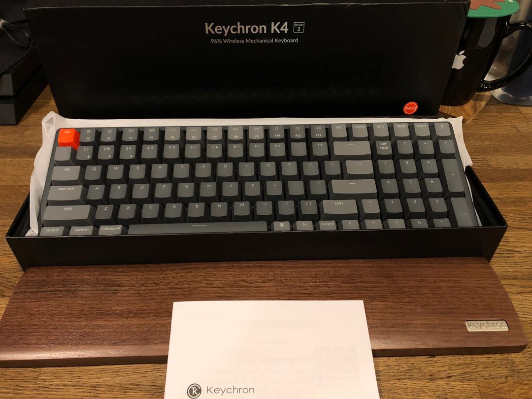 Keychron K4 Version 2 + Walnut Palm Rest, Computers & Tech, Parts ...