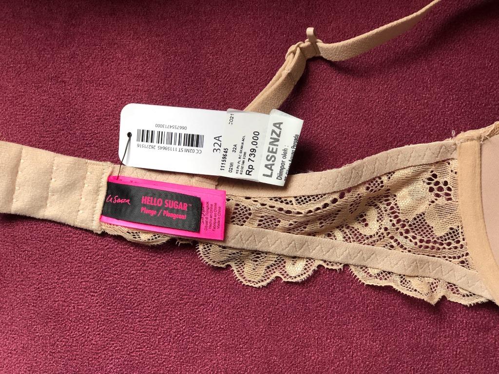 La Senza Hello Sugar Push Up Bra Wanita Wired Rosetan 32A/70A, Fesyen ...